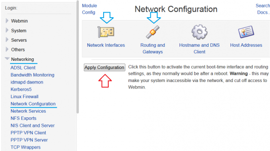 Configuring Static Ip Address And Virtual Interfaces In Webmin · Thezedt 4832